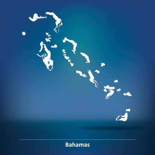 Bahamas country border map in gold golden metal – Royalty-Free Vector ...