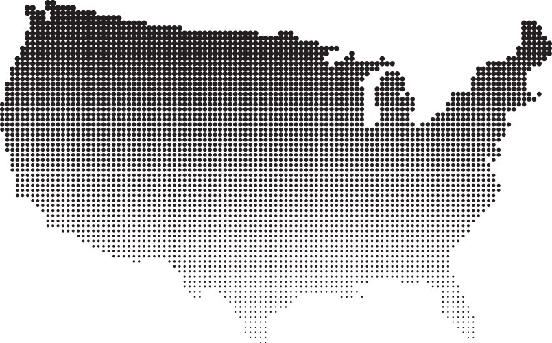 Usa map halftone Royalty Free Vector Image - VectorStock