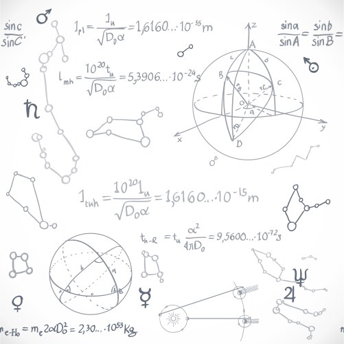 Mathematics seamless pattern Royalty Free Vector Image