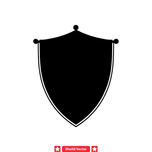 Divine protection heavenly shield silhouette Vector Image