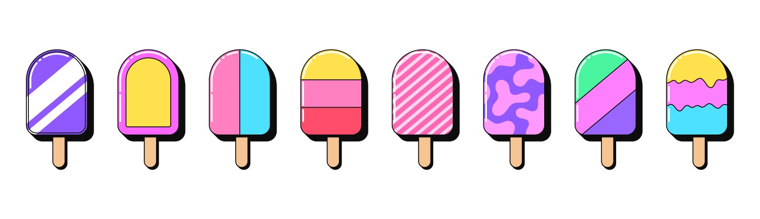 Popsicle Logo Retro Vector Images (over 110)
