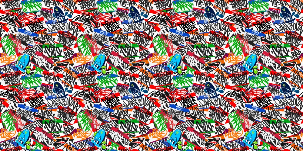 Abstract graffiti street art seamless pattern Vector Image