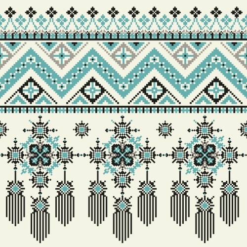 Seamless north pattern colorful tribal Royalty Free Vector