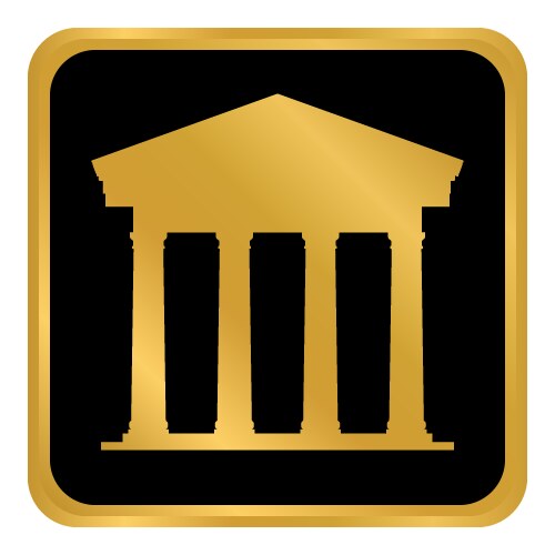 Bank button on white Royalty Free Vector Image