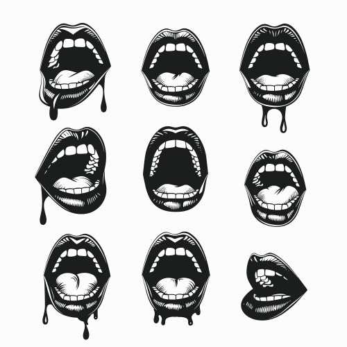 Dripping Lips Vector Images (over 460)