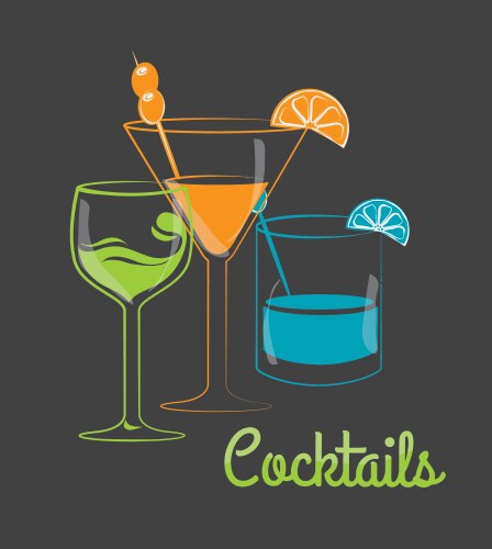 Cocktail design Royalty Free Vector Image - VectorStock