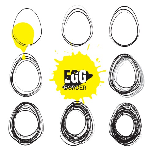 Easter Egg Line Drawing Vector Images (over 7,800)