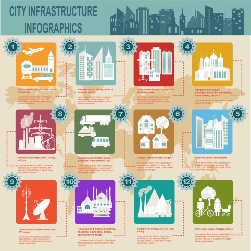 City infographics Royalty Free Vector Image - VectorStock