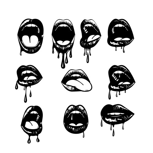 Dripping Lips Vector Images (over 460)
