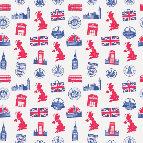 England london uk seamless background Royalty Free Vector