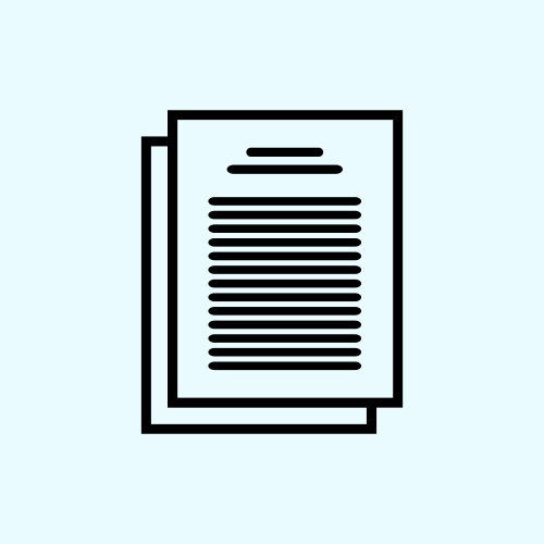 Simple document icon on transparent background Vector Image