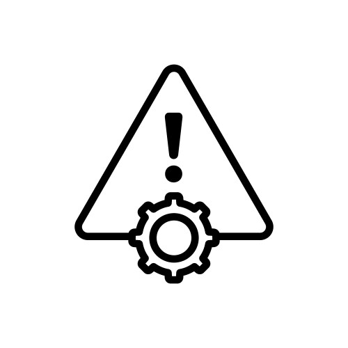 System error icon settechnical failure warning Vector Image
