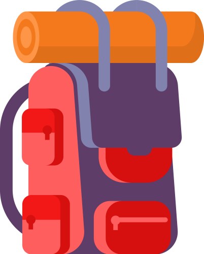 Travel backpack Royalty Free Vector Image - VectorStock