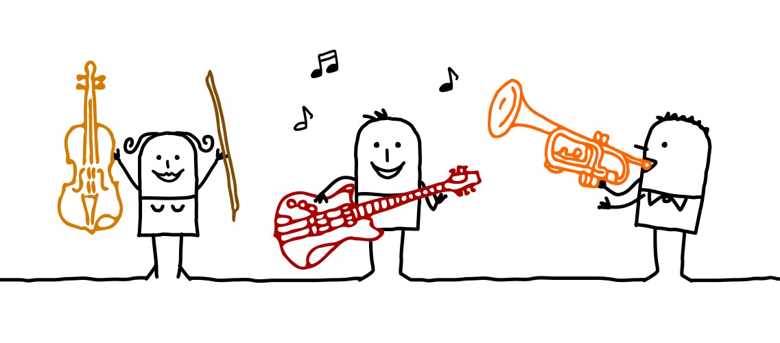 Cartoon protesting group of people Royalty Free Vector Image