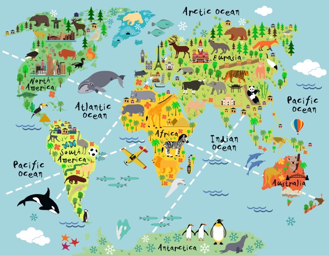 World Map Cartoon Vector Images (over 19,000)