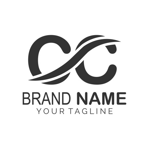 Cc logo design Royalty Free Vector Image - VectorStock