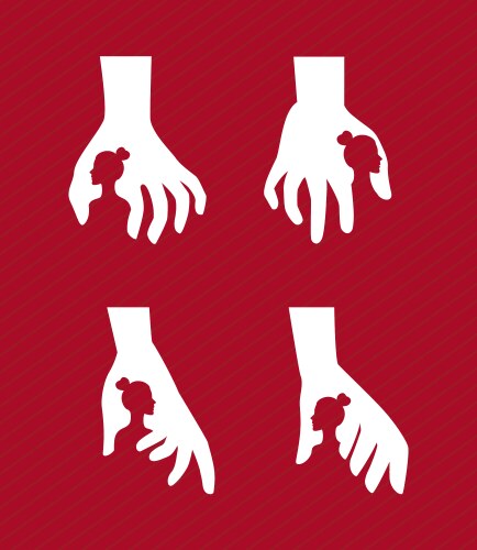 Five sexual harassment icons Royalty Free Vector Image