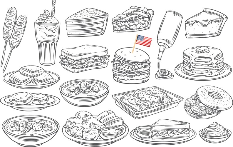 Food outline Vector Images & Graphics for Commercial Use | VectorStock