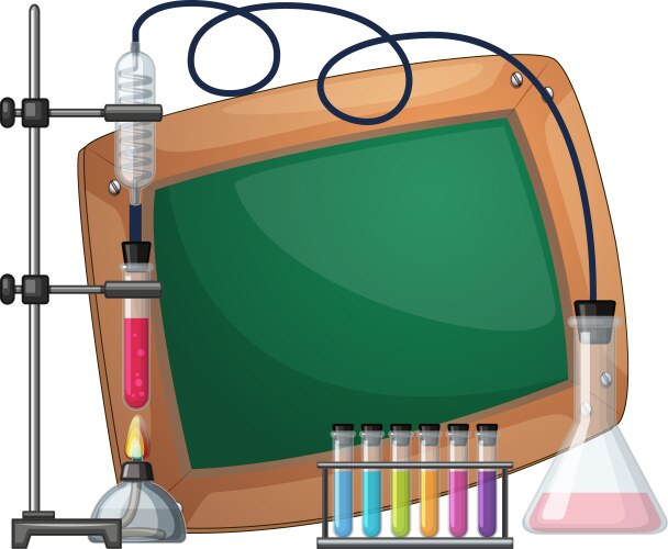 Set science tools on white background Royalty Free Vector