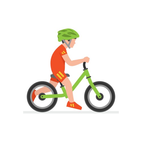 Boy riding bike Royalty Free Vector Image - VectorStock