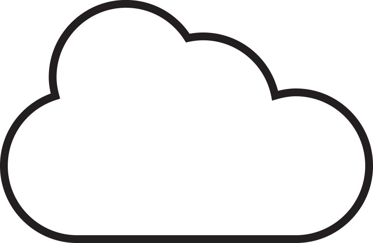Cloud template Royalty Free Vector Image - VectorStock