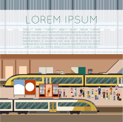 Cargo train on nature landscape with trees Vector Image