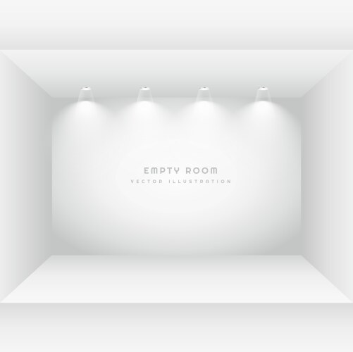 Empty white room Royalty Free Vector Image - VectorStock