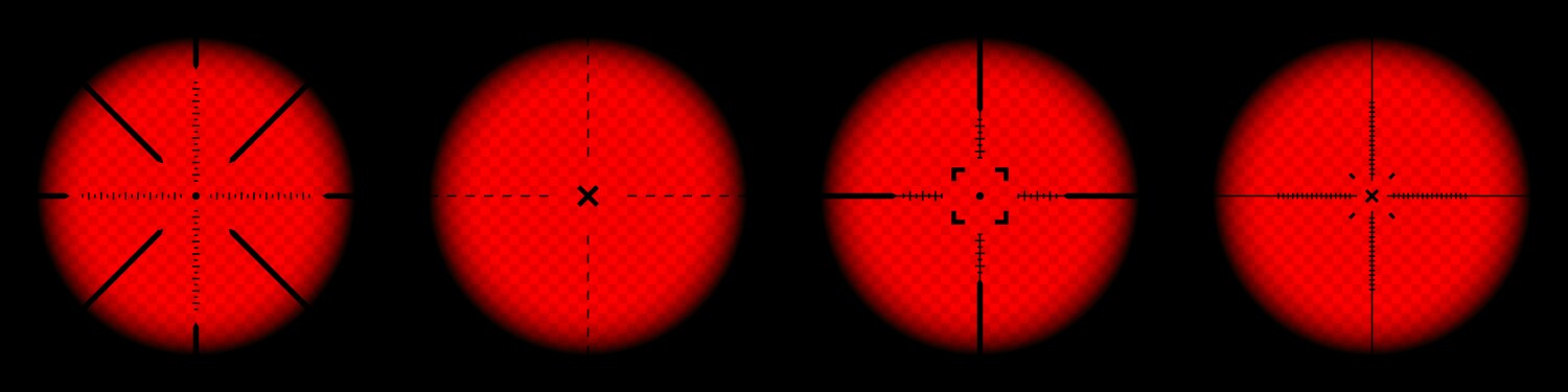 Various weapon thermal infrared sight sniper Vector Image