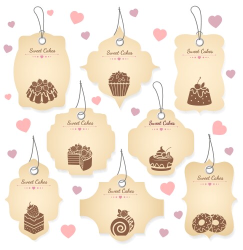 Realistic sweet and baking products template Vector Image