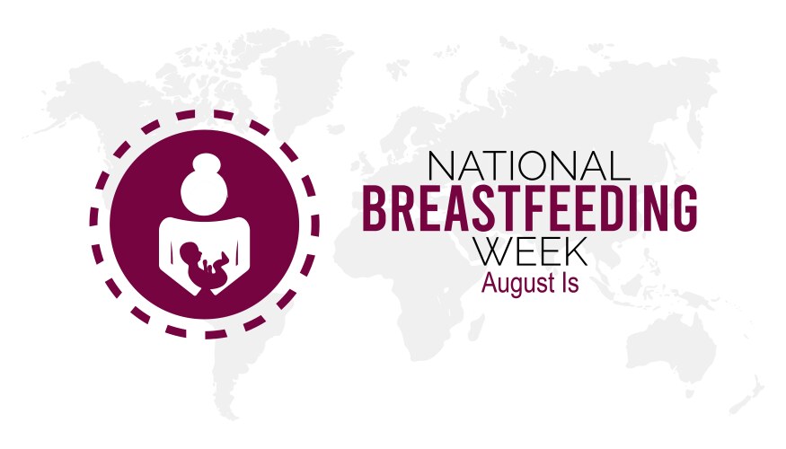 National breastfeeding week Royalty Free Vector Image