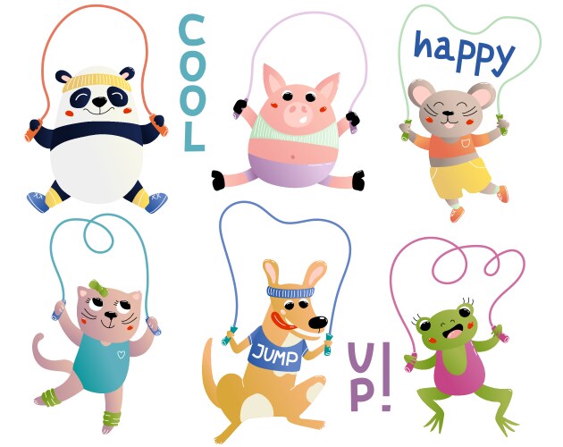 Animal Jump Rope Vector Images (over 510)