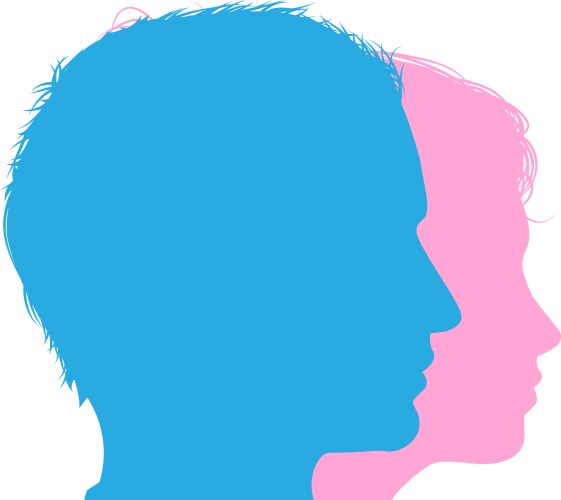 Two Face Silhouettes Vector Images (over 2,300)