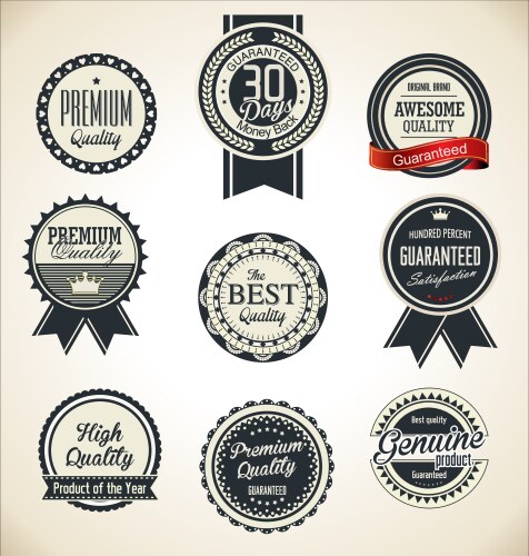 Vintage logo badges 2 Royalty Free Vector Image