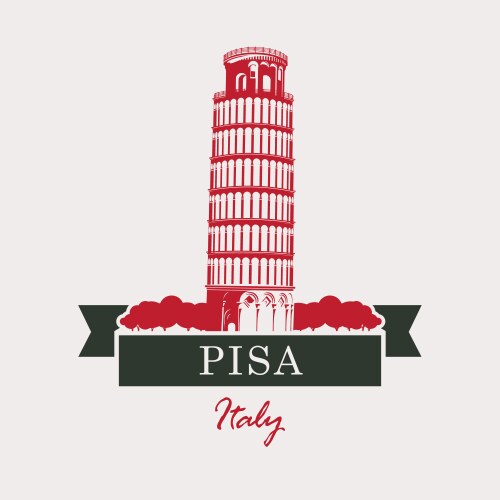 Leaning tower of pisa Royalty Free Vector Image