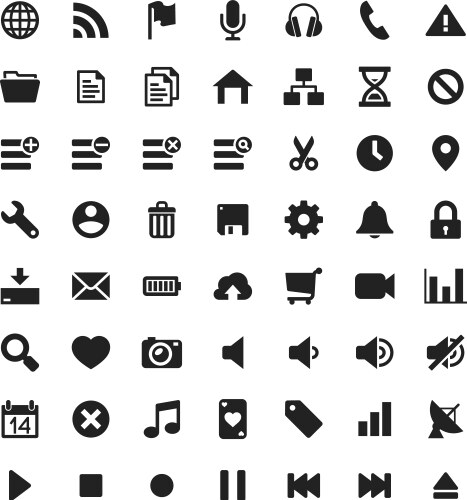 Map and location icons set Royalty Free Vector Image