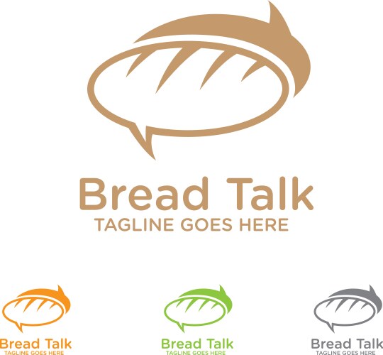 French bread baguette logo Royalty Free Vector Image