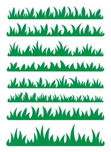 Green grass collection Royalty Free Vector Image
