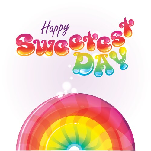 Romantic background with colorful bubble hearts Vector Image