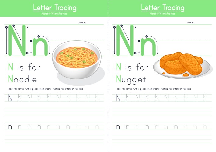 Activity sheet handwriting practise 9 Royalty Free Vector