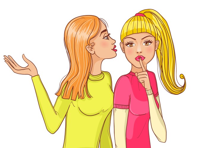 Cartoon Telling Secrets Vector Images (over 550)