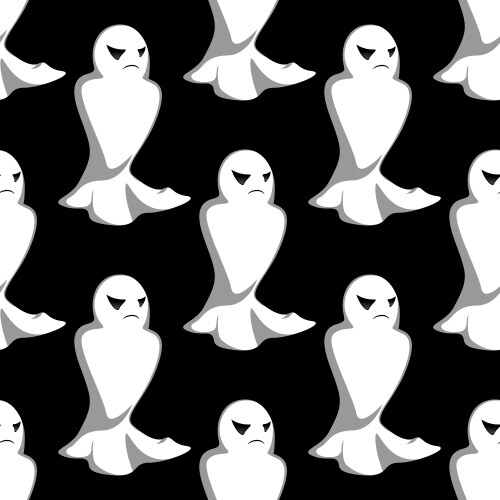 Halloween ghost seamless pattern Royalty Free Vector Image