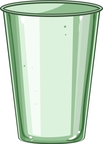 Template plastic cup cartoon Royalty Free Vector Image