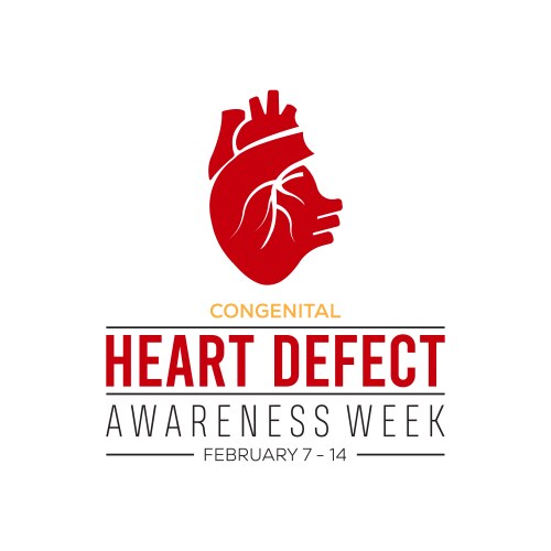 Congenital heart defect awareness week Royalty Free Vector