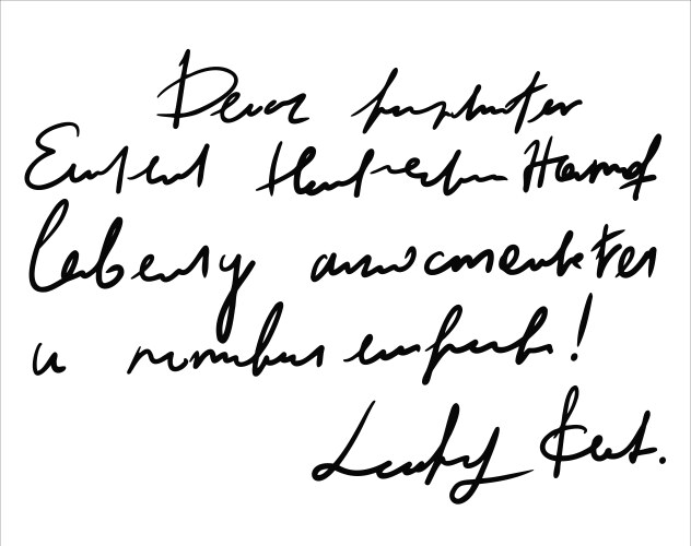 Handwritten unreadable text Royalty Free Vector Image