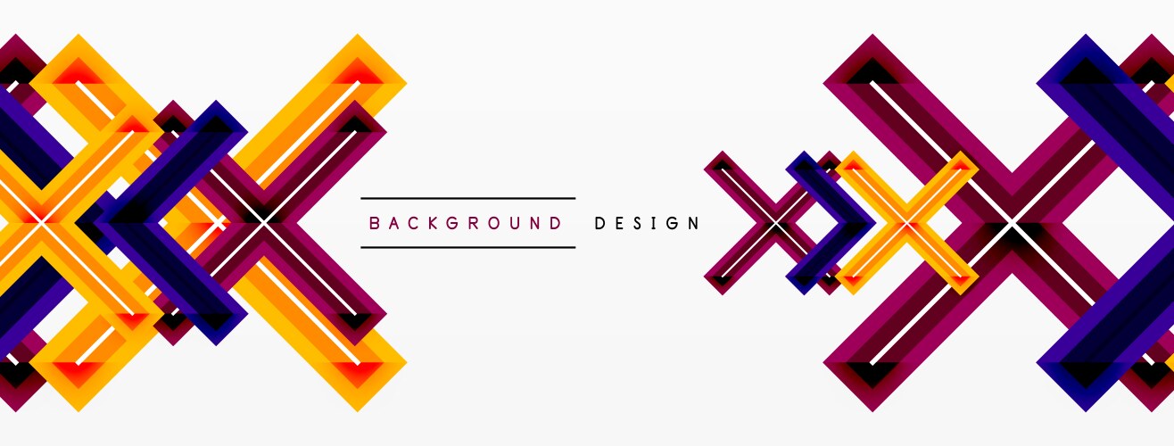 Minimal geometric background cross line design Vector Image