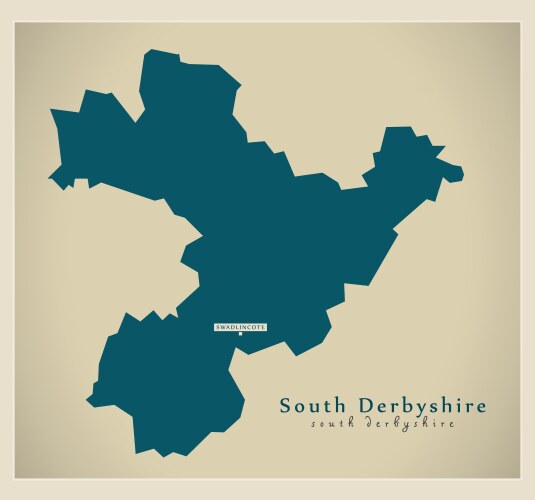 Modern map - south hams district uk Royalty Free Vector