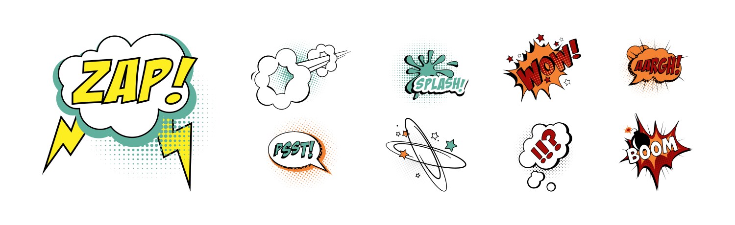 Zap comic speech bubble Royalty Free Vector Image