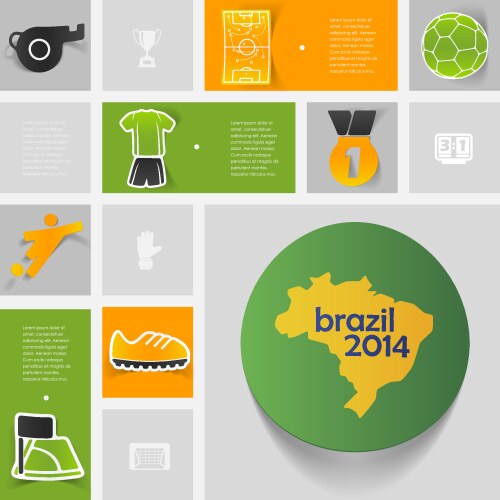 Football soccer infographic Royalty Free Vector Image