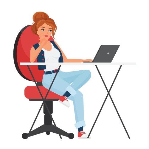 Programmer Girl Vector Images (over 2,000)