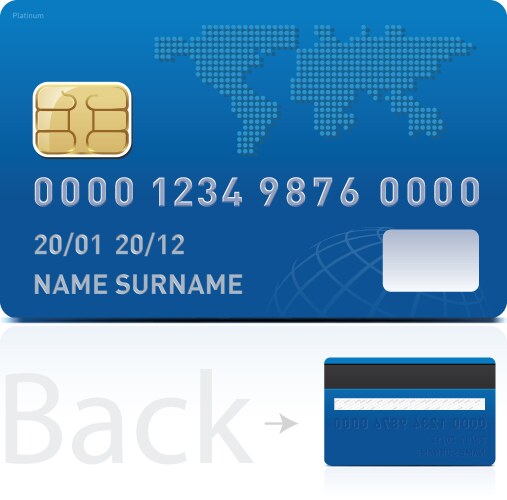 Font for credit cards Royalty Free Vector Image